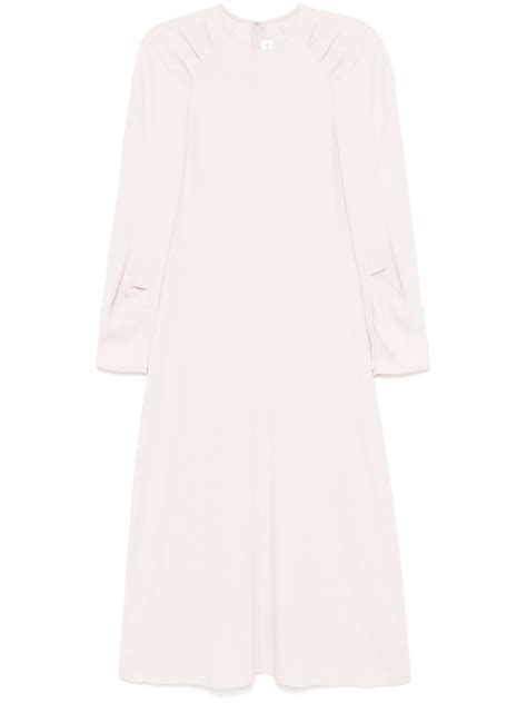 Victoria Beckham Long Ml Raglan Nude Dress In Rosa Modesens