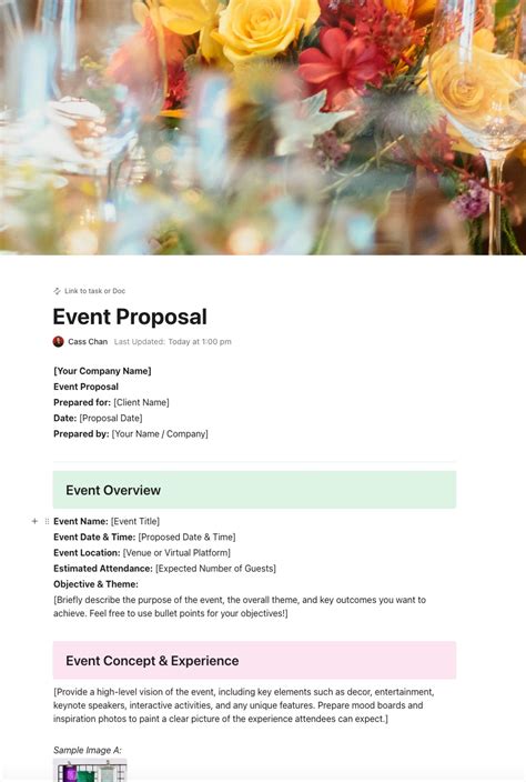 Free Event Proposal PDF Templates To Create Your Ideal Plan