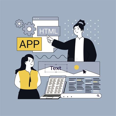 Design Software Development Concept For Modern Web Design People