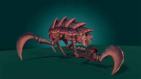3d Model Shell Monster Vr Ar Low Poly Rigged Animated Cgtrader