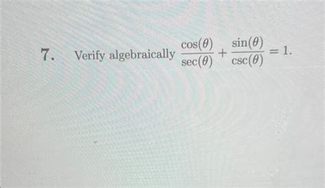 solved sec θ cos θ csc θ sin θ 1