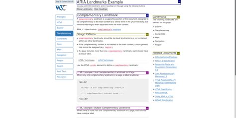Accessibility What Would Be The Recommended Level For Complementary Headers User