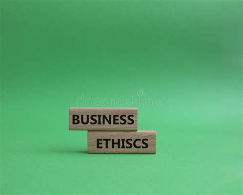 Business Ethics Symbol Concept Word Business Ethics On Wooden Blocks