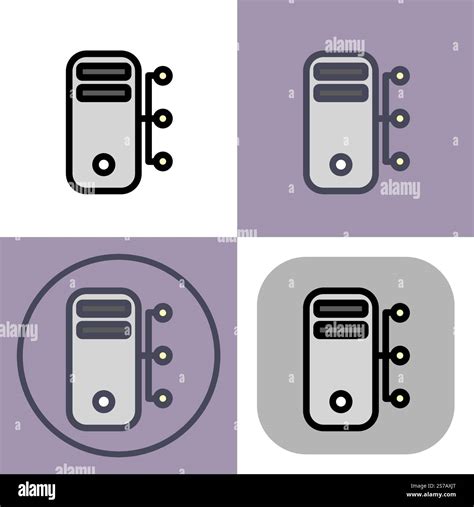 Server Network Symbol Artificial Intelligence Icon Stock Vector Image