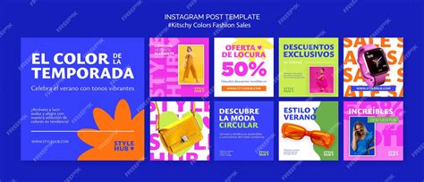 Diseño De Plantilla De Colores Kitsch Archivo Psd Premium