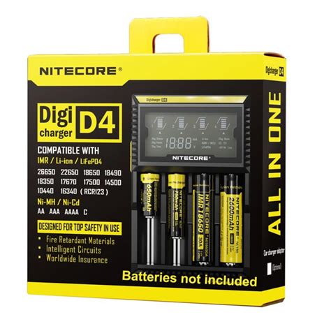 Универсальное зарядное устройство Nitecore D4