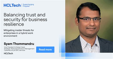 Hcltech Cybersecurity On Linkedin Balancing Trust And Security For Business Resilience Csa