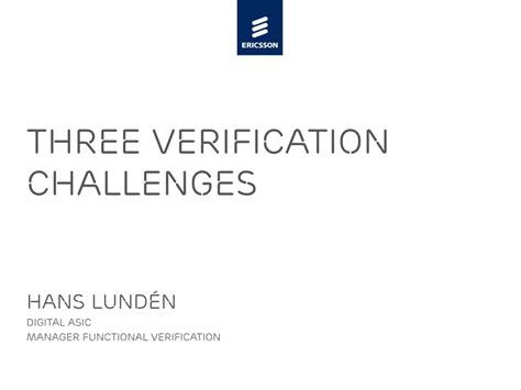 Ppt Three Verification Challenges Powerpoint Presentation Free