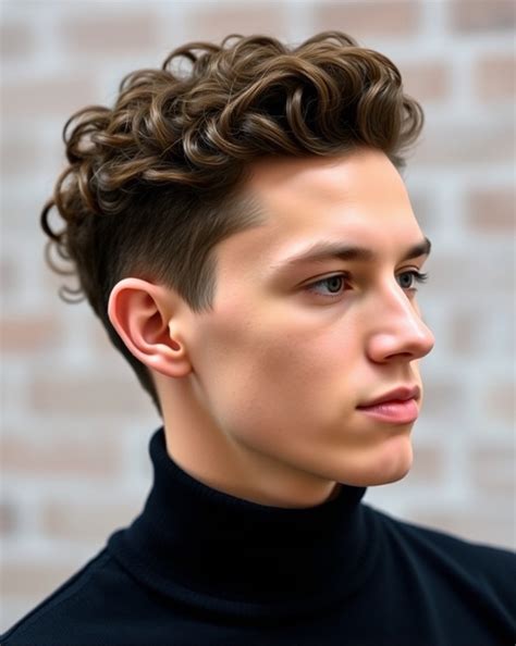 Curly Top Undercut Men