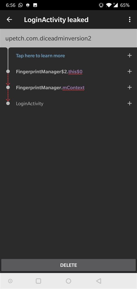 Biometricdialog In Android P Causes Memory Leak Stack Overflow