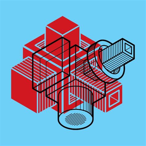 premium vector abstract three dimensional shape vector design cube