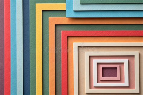 Overlapping Rectangles In Paper Cut Style Background Generated By Ai Stock Illustration