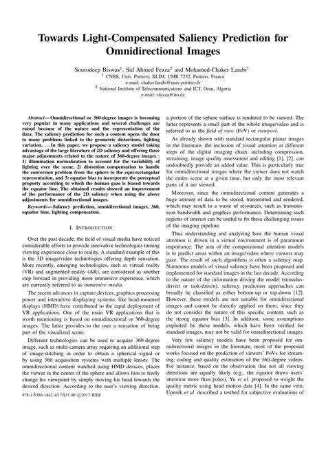 pdf towards light compensated saliency prediction for omnidirectional