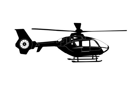 Helicopter Vector Silhouette Template Illustration Par Turan Chowdhury