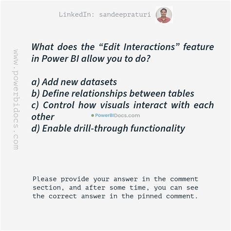 power what does the “edit interactions” feature in power bi allow you
