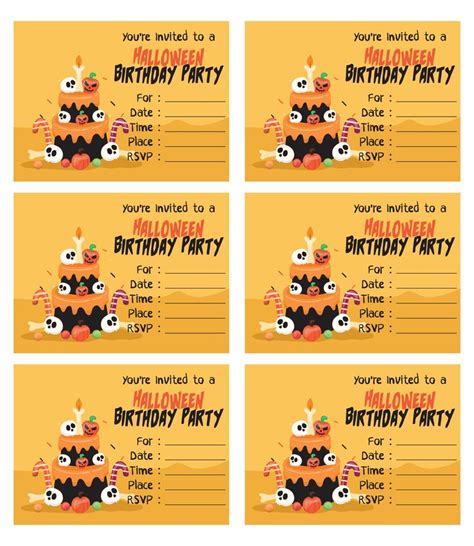 Halloween Birthday Invitations Printable Halloween Birthday Party