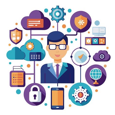 Information Technology Icon Set Containing Cloud Computing It Manager