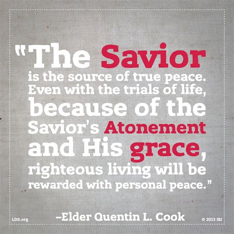 How Has Jesus Christ Blessed You With Personal Peace Lds Quotes