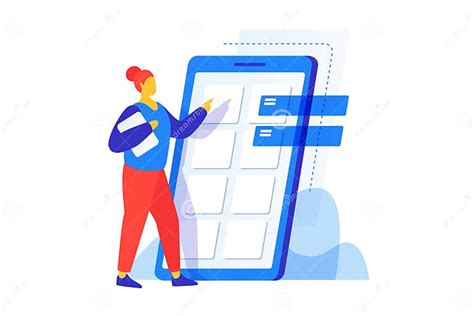 The Concept Of Mobile Application Development Stock Vector Illustration Of Application