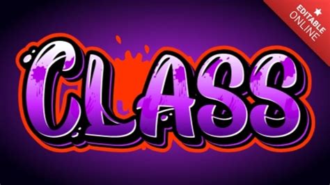 Class Graffiti Style Text Effect Generator