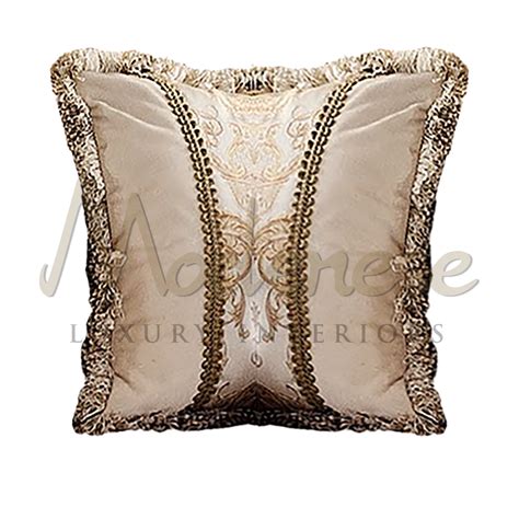 Traditional Beige Pillow Classic Italian Elegance