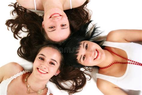 Four Teen Girls Stock Image Image Of Four Friends Long 22626597
