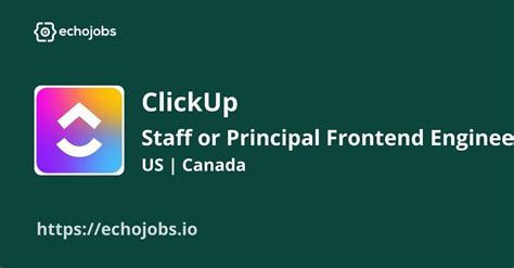 Clickup Is Hiring Staff Or Principal Frontend Engineer Usd 160k 260k Us Canada Angular React