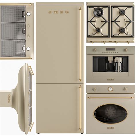 Smeg Appliance Cream 3d Model Cgtrader