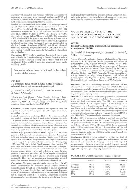 Pdf Oc1501 External Validation Of The Ultrasound Based Endometriosis Scoring System Ubess