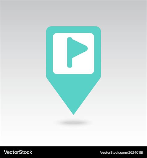 Flag Pin Map Icon Pointer Markers Royalty Free Vector Image