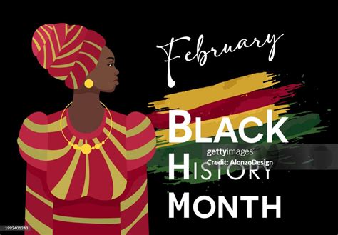 February Is National Black History Month High Res Vector Graphic