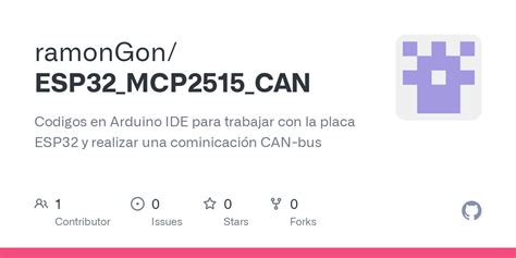 Github Ramongonesp32mcp2515can Codigos En Arduino Ide Para