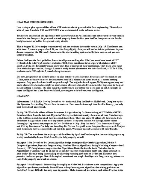 Roadmap Pdf C Computer Programming