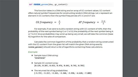 Solved Def Random Genome Dna Gc Content This Function Chegg