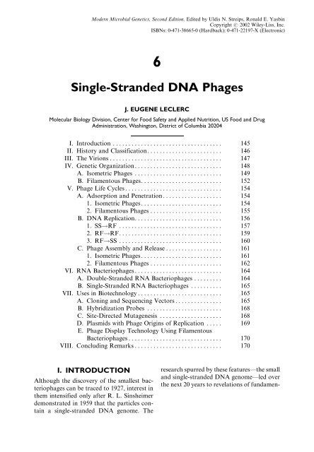 Single Stranded Dna Phages