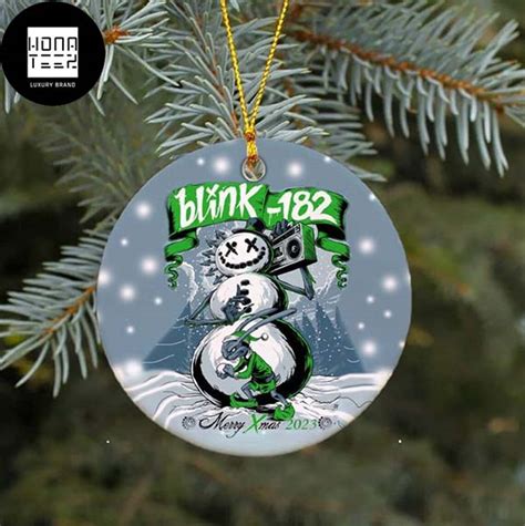 Blink 182 Christmas Rock Snowman 2023 Christmas Ornament Honateez