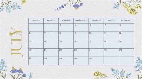 Free Printable Custom July 2025 Calendar Templates Canva