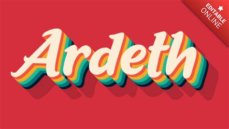 Ardeth Retro Vintage 3d Text Effect Generator