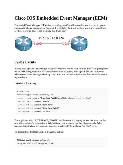 Cisco Ios Embedded Event Manager Pdf Command Line Interface