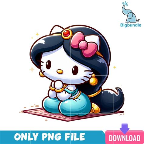 Disney Princess Jasmin Hello Kitty Png Bigbundlesvg