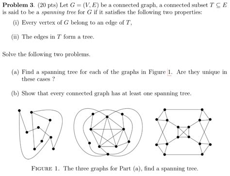 Solved Problem 3 20 Pts Let G V E Be A Connected