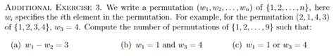 Solved Additional Exercise 3 We Write A Permutation