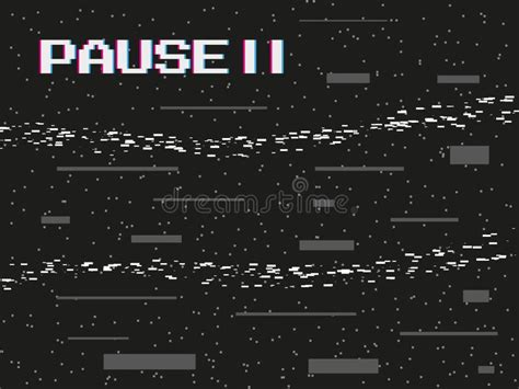 Glitch Effect Background Vhs Pause Videotape Rewind Video Screen