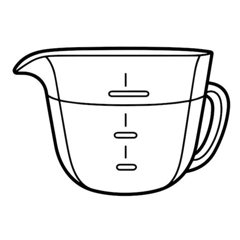 Premium Vector Modern And Precise Measuring Cup Outline Vector Graphic
