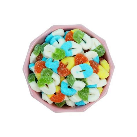 Fruit Multicolor Assorted Sour Rings Candy Packaging Type Loose At