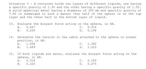 solved situation 5 a container holds two layers of