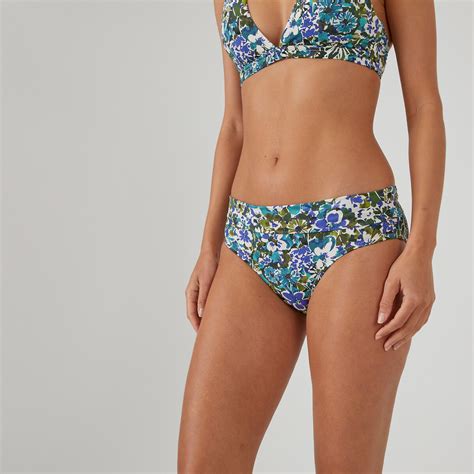 Turn Down Bikini Bottoms In Floral Print Floral Print La Redoute