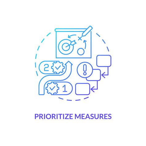 Prioritize Measures Blue Gradient Concept Icon Define Goals And