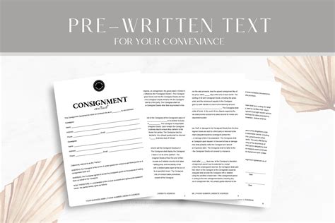 Editable Consignment Contract Template Product Consignment Agreement