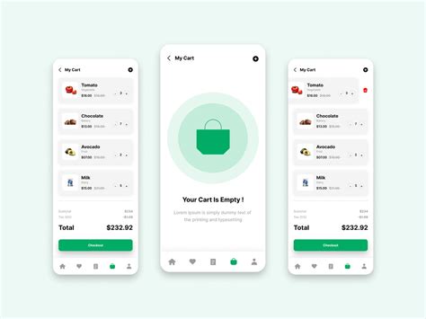 Grocery Shopping Mobile App UI UX Design Behance